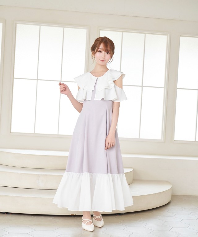 flare collar one piece【lavender】 – BUNNY APARTMENT