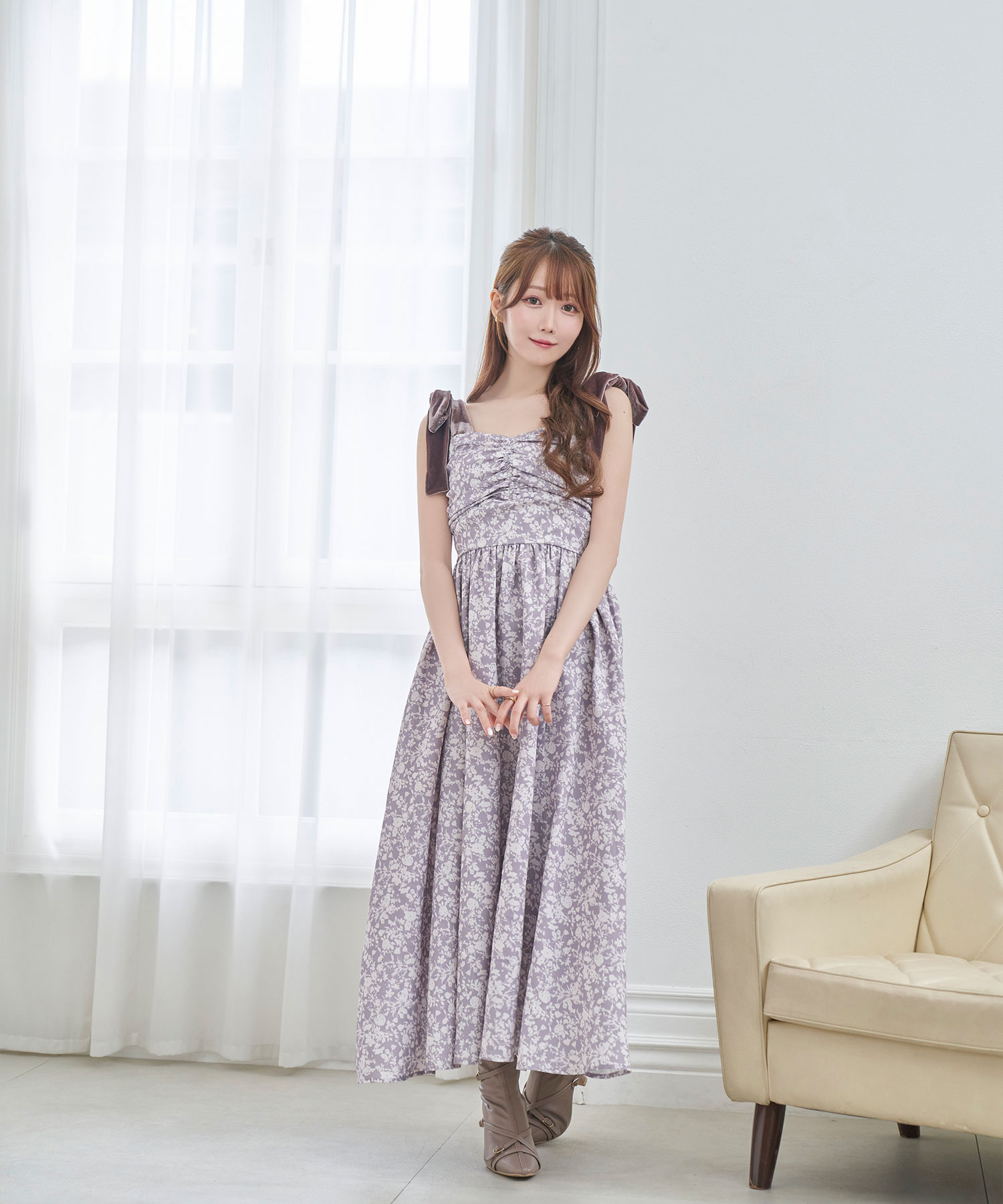 2way shoulder ribbon cami o/p – BUNNY APARTMENT