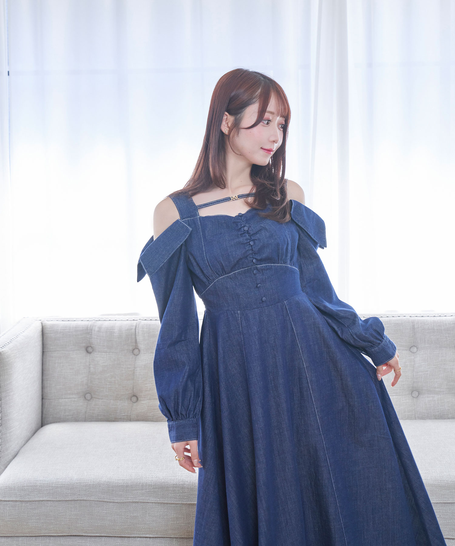 denim flare dress – BUNNY APARTMENT