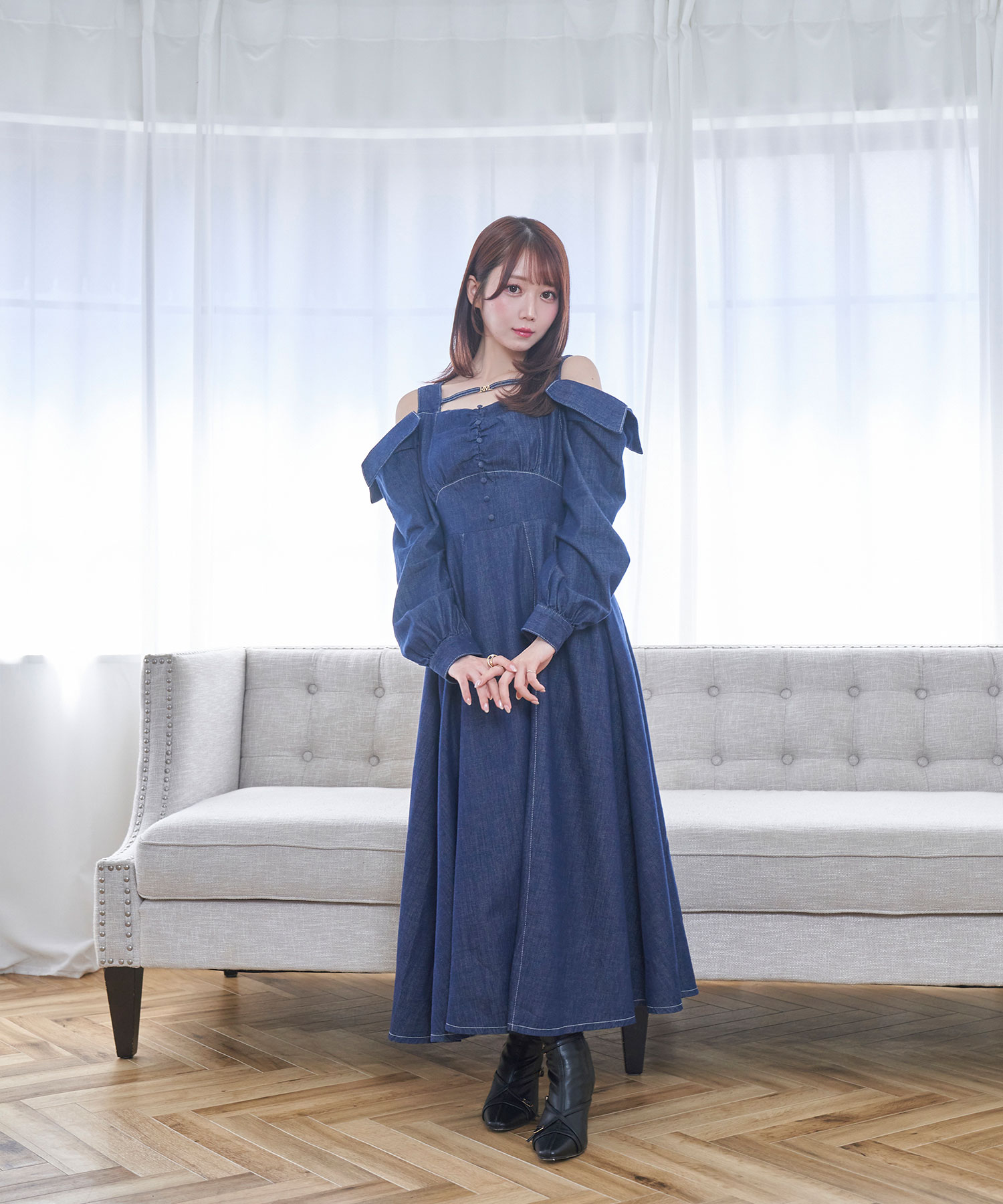 denim flare dress – BUNNY APARTMENT